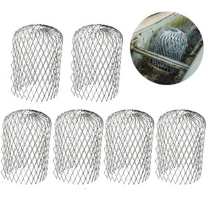 dele 6pcs gutter guards 3 inch expand aluminum filter strainers. downspout protectors stops blockage leaves debris.