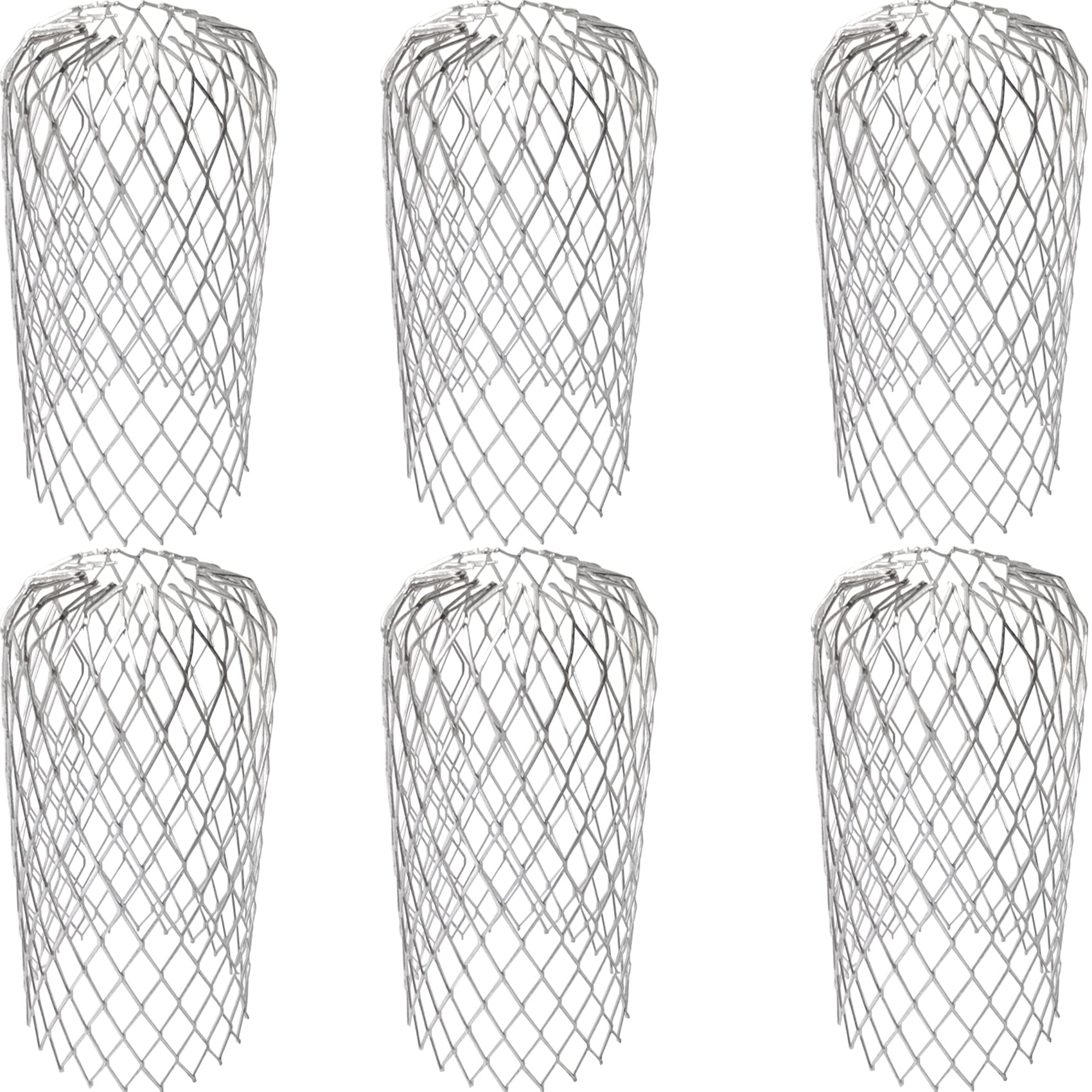 NSBELL 6PCS Gutter Guard Strainer Aluminum Downspout Mesh Filter Preventing Blockage Leaves Debris from Clogging Pipes(3 inch) (6)