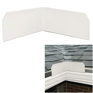 wholesaleplumbing supply 6-pack aluminum roof valley splash shield gutter guard, white (2g754g0-6)