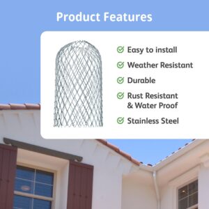 Gutter Guards Expandable Aluminium Filter Strainer PStops Blockage Leaves Debris (3 Inch) (6)