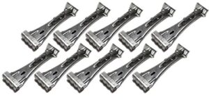 quick screw 6" inch aluminum hidden rain gutter bracket hook clip style hangers with pre inserted 3" long ¼" hex head self drilling screw (10 per package)