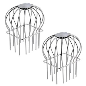 mlida 2 packs stainless steel gutter guard, gutter cover filter strainer for square drains, heavy-duty gutter downspout protectors, stops leaves seeds debris (size : 2.9''x3.6'')