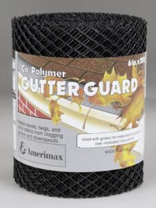 amerimax gutter guard 6 " x 20 ' plastic blk