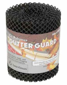 amerimax gutter guard 6 " x 20 ' plastic blk