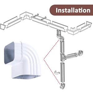 VYH Gutter Elbows 2x3,90 Degree Gutter Elbow, Downspout Elbow, 90 Gutter Elbow，Roofing Gutter Downspout Elbows (Style A)