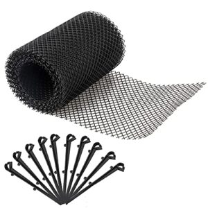 miedeon plastic mesh gutter guard 6" by 20'/7" by 27' (large)