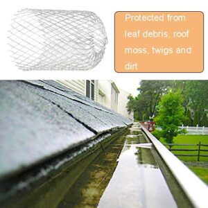 Lainrrew 3 Pcs Gutter Guard 3 Inch Flexible Aluminum Filter Strainer Rain Gutters Strainer Downspout Guard Protection Net Cover Stop Blockage from Leaves & Debris (Style 1)