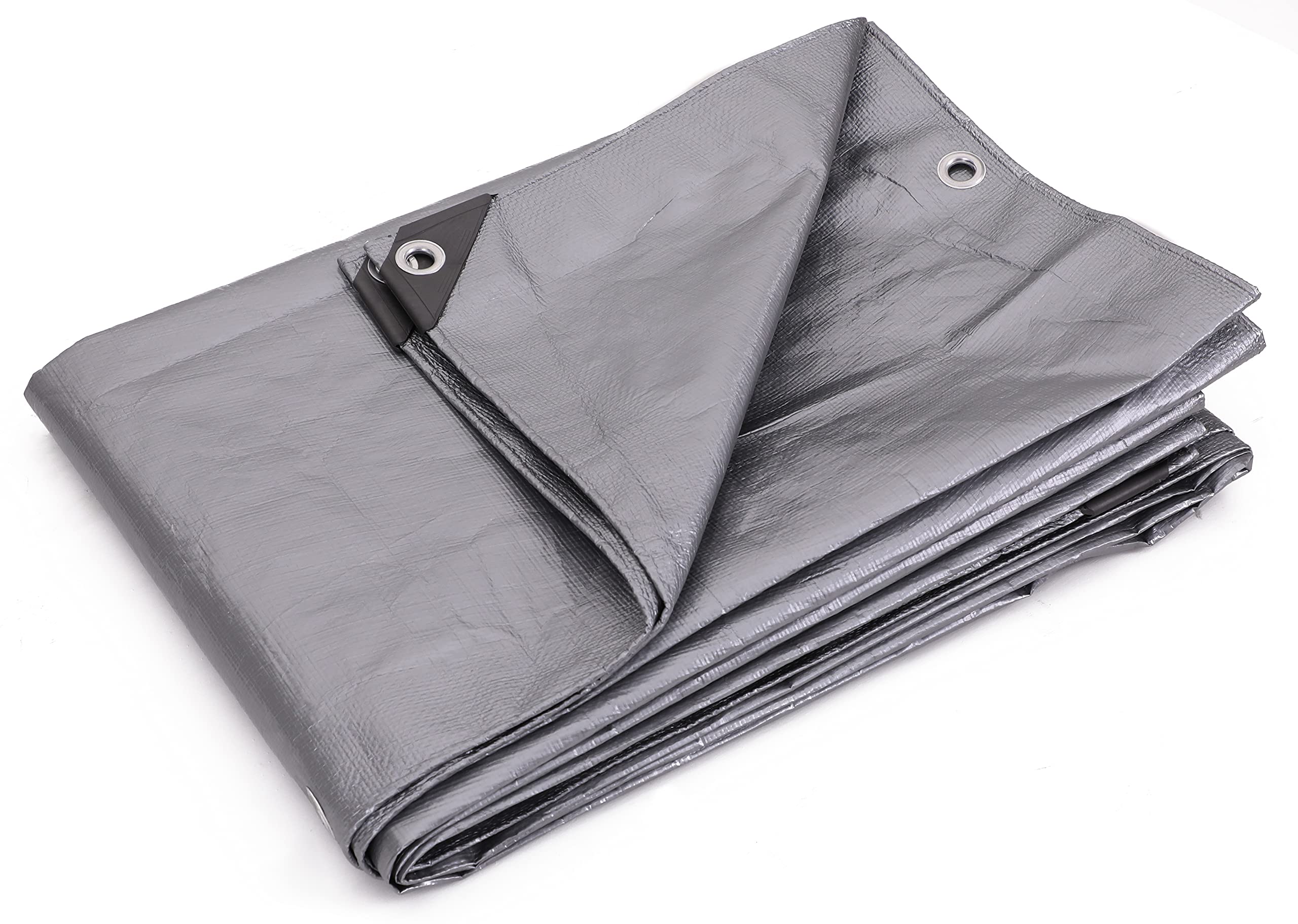 Kotap 6 x 10 Ft. Heavy-Duty Protection/Coverage Tarp, Superior Weave for Greater Longevity, 10-mil Multi-Use, Waterproof, TRS-0610, Silver (1-Pack)