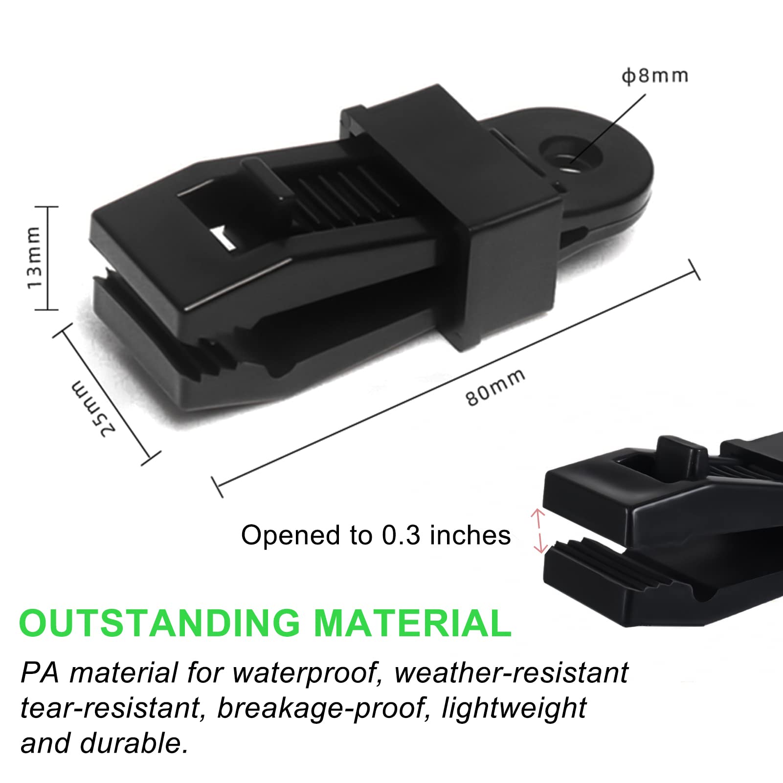 Tarp Clips Heavy Duty Lock Grip,Tarp Clamps for Cover Awnings, Outdoor Camping, Caravan Canopies, Car Covers