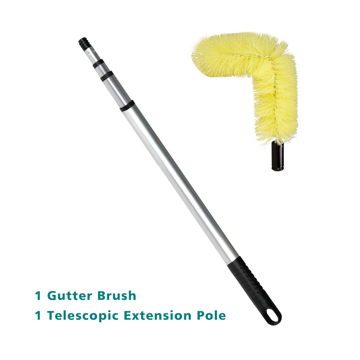 Daisypower Gutter Cleaning Tools Gutter Cleaning Brush from Ground.Gutter Cleaner Tool with 5.5 ft Telescoping Extension Pole,Easy Remove Leaves and Debris