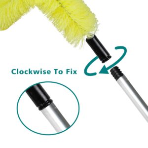 Daisypower Gutter Cleaning Tools Gutter Cleaning Brush from Ground.Gutter Cleaner Tool with 5.5 ft Telescoping Extension Pole,Easy Remove Leaves and Debris