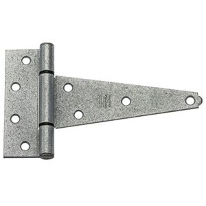 national hardware n129-452 v286 extra heavy t hinges in galvanized, 2 pack,6 inch