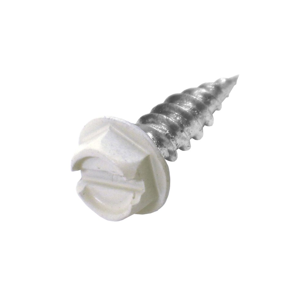 Malco - HW8X3/4 ZWG HW8X3/4ZWG Sheet Metal Screw (100 Pack), 3/4" Length, White