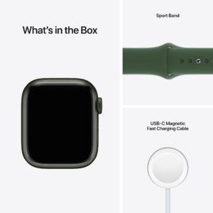 Apple Watch Series 7 (GPS + Cellular, 41MM) - Green Aluminum Case with Clover Sport Band (Renewed Premium)