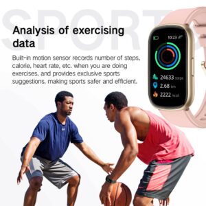 Fitness Tracker Smart Watch Women Men 1.47 Inch Touch Screen Activity Tracker for Android iOS Phones Exercise Watch with 24 Sports Modes Pedometer Calorie Step Counter Sleep Heart Rate Monitor