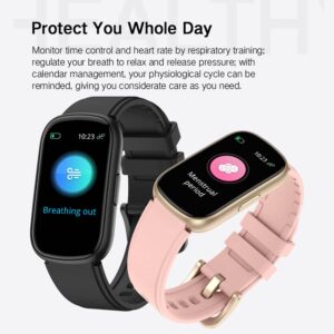 Fitness Tracker Smart Watch Women Men 1.47 Inch Touch Screen Activity Tracker for Android iOS Phones Exercise Watch with 24 Sports Modes Pedometer Calorie Step Counter Sleep Heart Rate Monitor