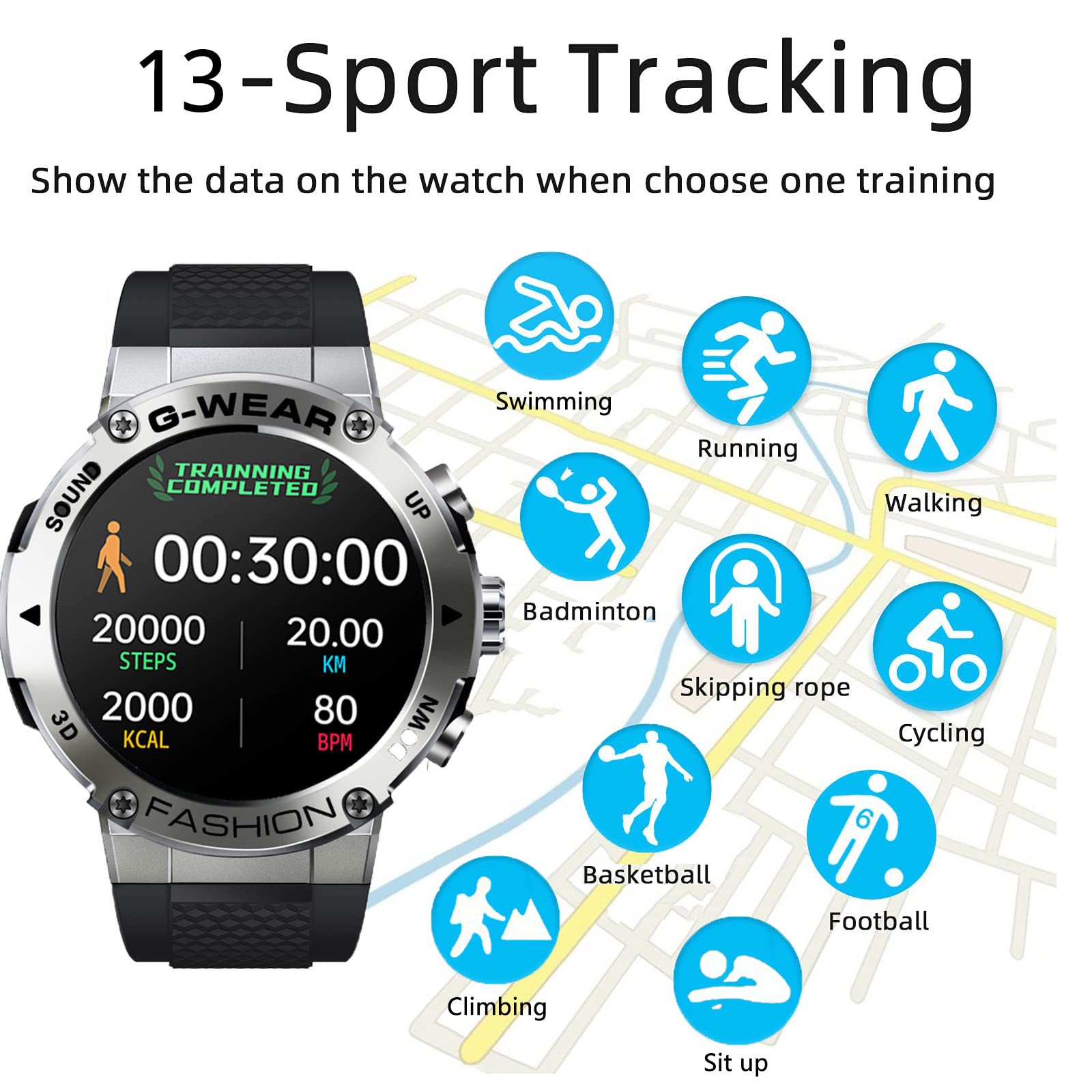 Smart Watches for Men Activity Fitness Tracker Smartwatch with Bluetooth Call Blood Pressure Heart Rate SpO2 Sleep Monitor Pedometer Waterproof Sport Watches Compatible with Android iOS Phone…