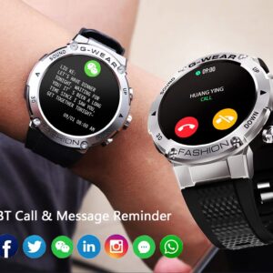 Smart Watches for Men Activity Fitness Tracker Smartwatch with Bluetooth Call Blood Pressure Heart Rate SpO2 Sleep Monitor Pedometer Waterproof Sport Watches Compatible with Android iOS Phone…