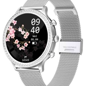 Smart Watch for Women Bluetooth Call Ladies Smartwatch 1.32" Diamond 100+ Watch Dials Sleep Tracker for Android iOS Phones