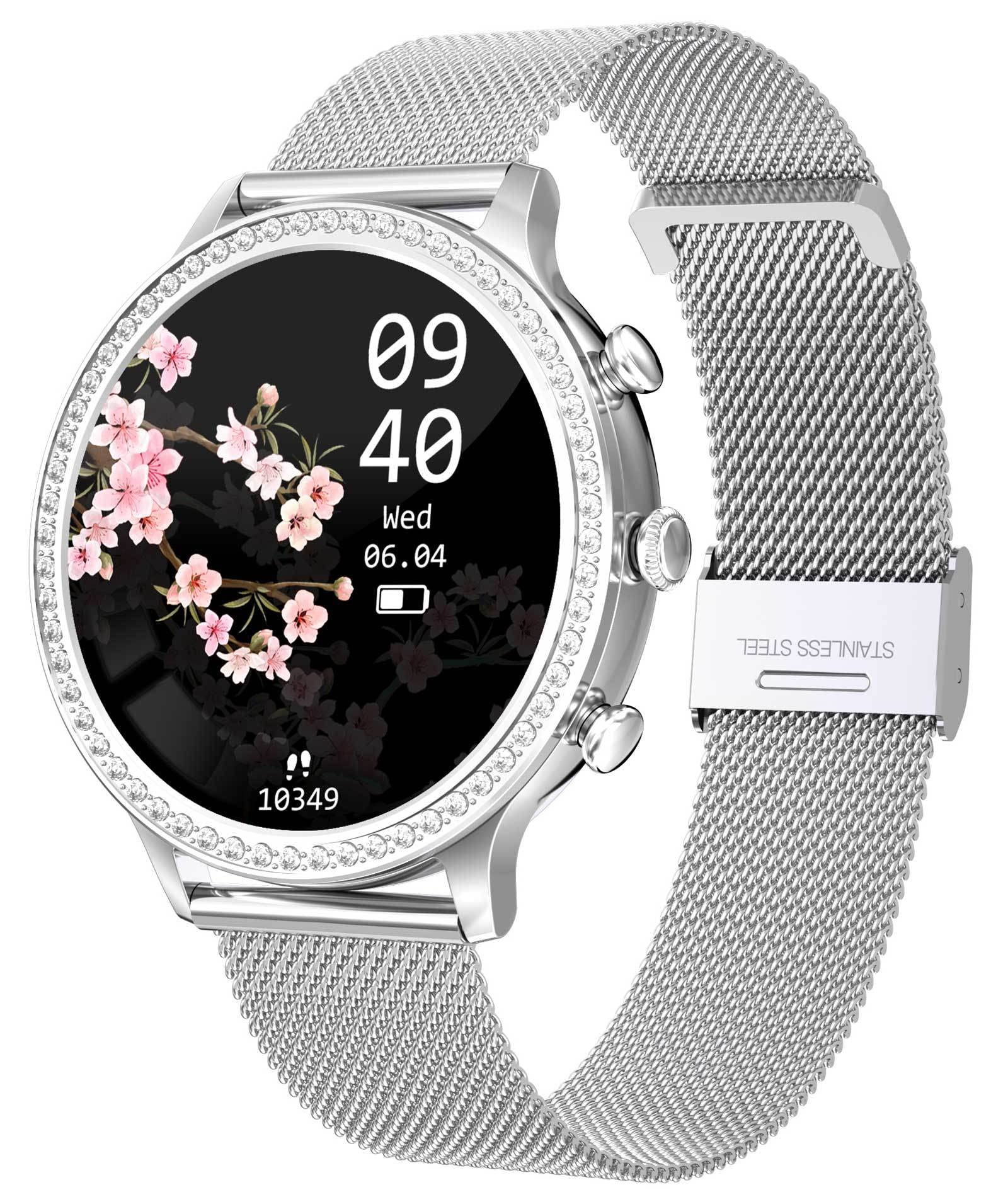 Smart Watch for Women Bluetooth Call Ladies Smartwatch 1.32" Diamond 100+ Watch Dials Sleep Tracker for Android iOS Phones