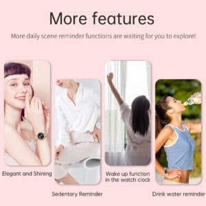 Smart Watch for Women Bluetooth Call Ladies Smartwatch 1.32" Diamond 100+ Watch Dials Sleep Tracker for Android iOS Phones