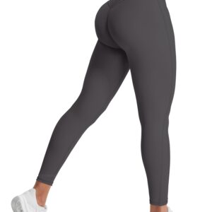 YEOREO Grace Workout Leggings for Women Butt Lifting Tummy Control High Waist Gym Yoga Compression Pants Dark Grey M