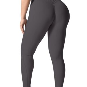 YEOREO Grace Workout Leggings for Women Butt Lifting Tummy Control High Waist Gym Yoga Compression Pants Dark Grey M