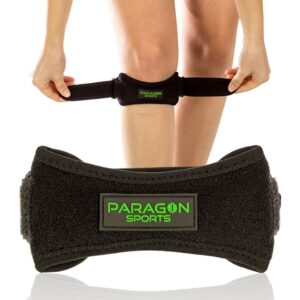 paragon sports patella knee strap for running, fitness, stairs climbing/adjustable patellar tendon support band for basketball, athletics pain relief brace for jumper's knee and chondromalacia