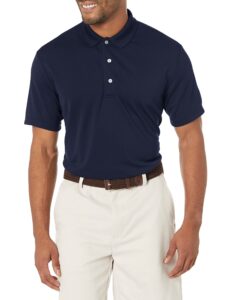 pga tour men's big and tall airflux short sleeve solid golf polo-shirts, true navy, 3x