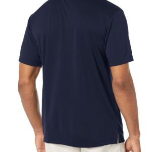 PGA TOUR Men's Big and Tall Airflux Short Sleeve Solid Golf Polo-Shirts, True Navy, 3X