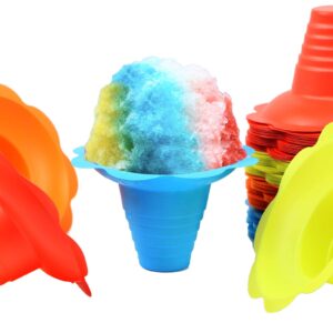 paragon - manufactured fun 8-ounce sno-cone flower drip tray cups, multicolor, 100-cup case