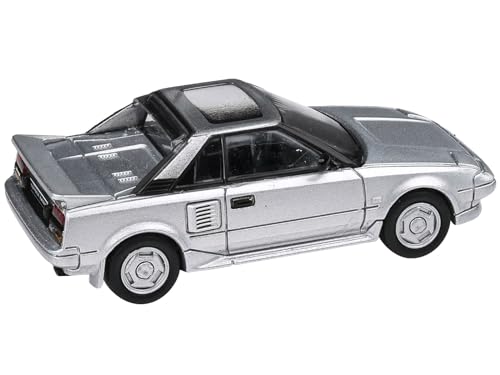 Paragon 1985 Toyota MR2 MK1 Super Silver Metallic with Sunroof 1/64 Diecast Model Car Models