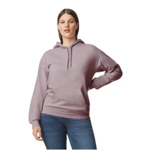 gildan unisex adult softstyle fleece midweight hoodie (l) (paragon)