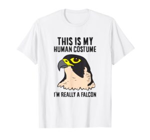 falcon costume this is my human costume i'm really a falcon t-shirt