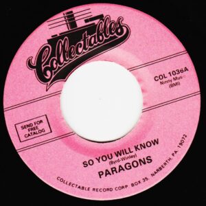 PARAGONS : SO YOU WILL KNOW / DON'T CRY BABY - 7"/45 rpm