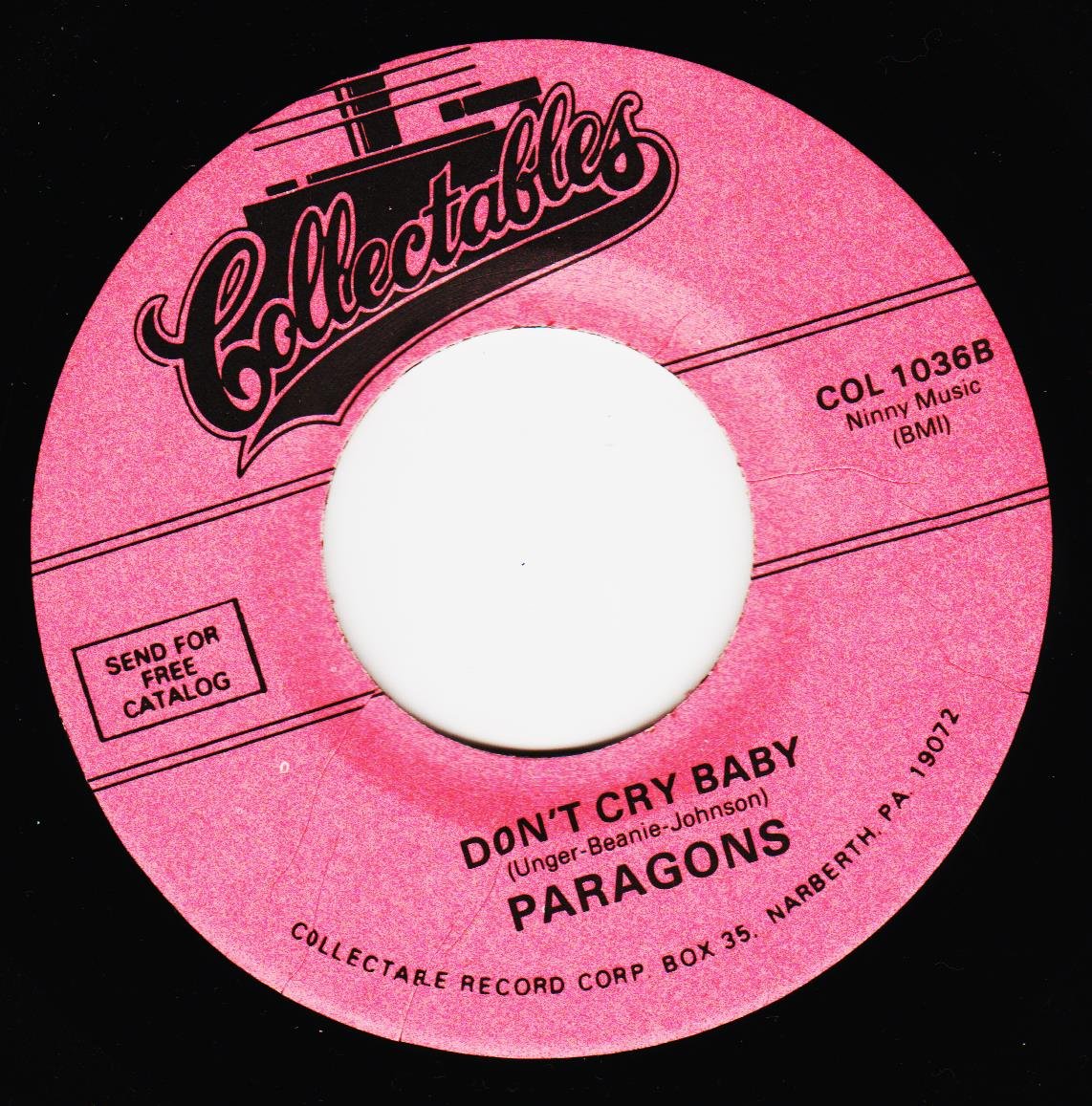 PARAGONS : SO YOU WILL KNOW / DON'T CRY BABY - 7"/45 rpm