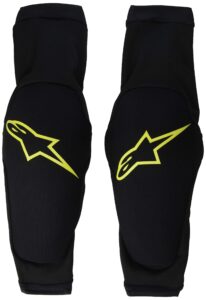 alpinestars men's paragon plus knee protector, black acid yellow, small