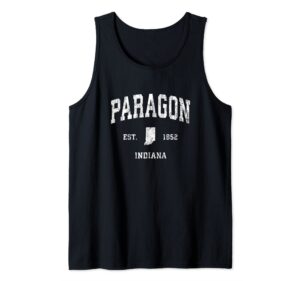 paragon indiana in vintage athletic sports design tank top