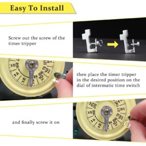 Time Switch Replacement Trippers Kit | Compatible with Intermatic 156T1978A, for T100 Series Timer Parts, Pool Timer On Off Clips(4 ON / 4 Off / 8 Screws)