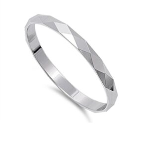 closeoutwarehouse 925 sterling silver paragon cut band ring size 14