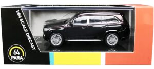 paragon models mb maybach gls 600 with sunroof rubellite red and obsidian black metallic 1/64 diecast model car by paragon pa-55304