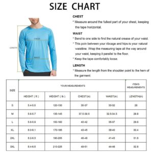 Men's UPF 50+ Long Sleeve Shirts UV Sun Protection Quick Dry Workout Shirts for fishing Running Hiking white S