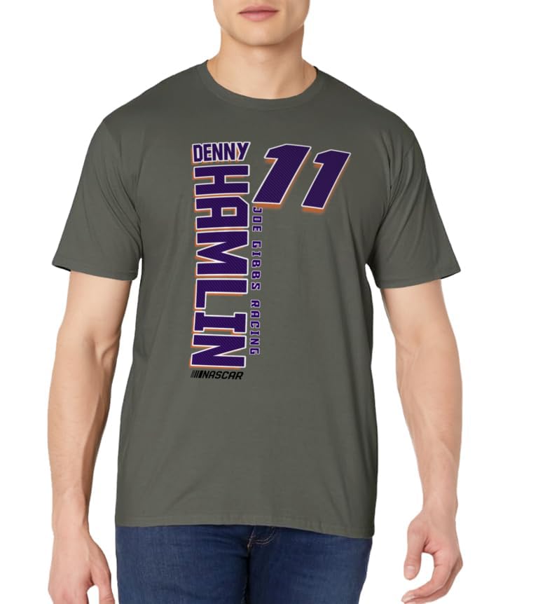 NASCAR - Denny Hamlin - Vertical Carbon Fiber T-Shirt