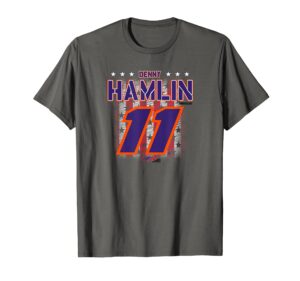 nascar - denny hamlin - flag t-shirt