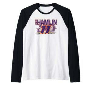 nascar - denny hamlin - dust storm raglan baseball tee