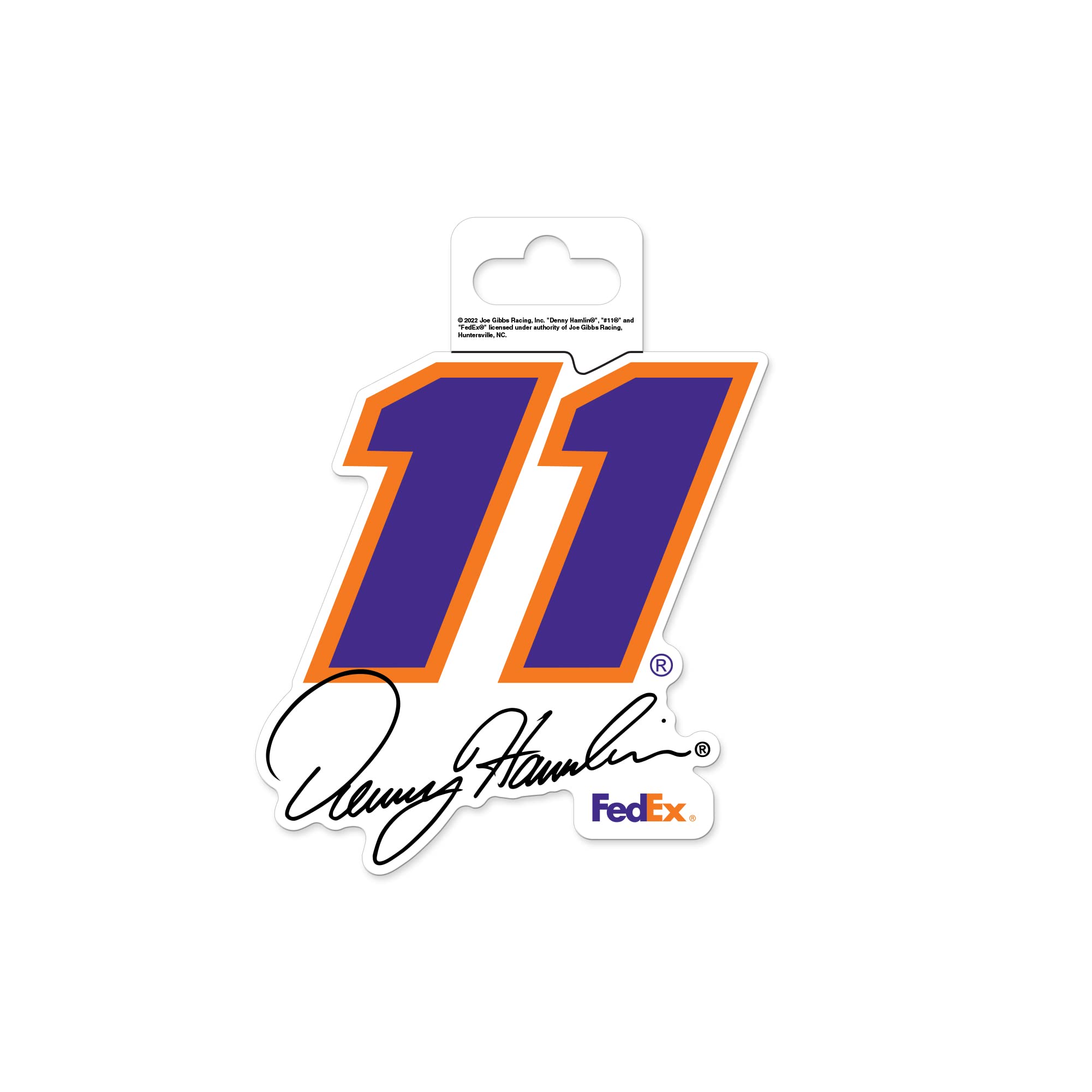 Rico Industries NASCAR Racing Denny Hamlin #11 2022 5" x 7" Vinyl Die-Cut Decal - Car/Truck/Home Accessory