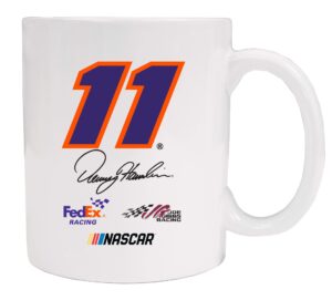 denny hamlin #11 ceramic white mug new for 2020 (white).