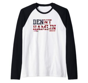 nascar - denny hamlin - americana raglan baseball tee