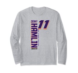 nascar - denny hamlin - vertical carbon fiber long sleeve t-shirt