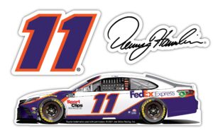 denny hamlin nascar #11 3 pack laser cut decal